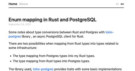 Antonio Díaz · Enum Mapping In Rust And Postgresql