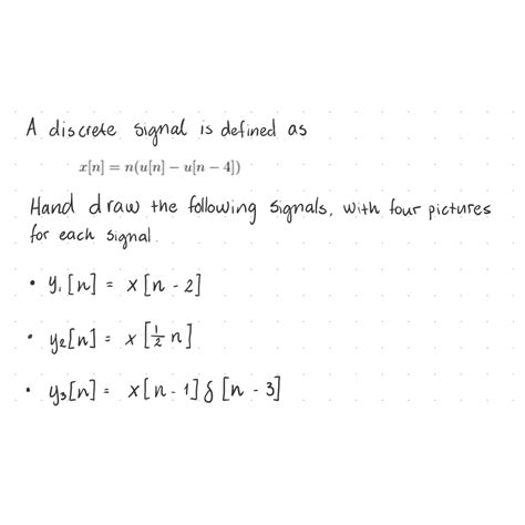 Solved A Discrete Signal Is Defined