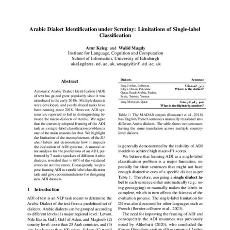 Arabic Dialect Identification Under Scrutiny Limitations Of Single Label Classification ACL
