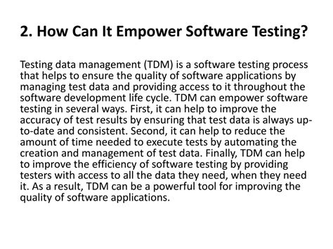 Ppt Tdm Techniques That Empower Software Testing Powerpoint Presentation Id11450568