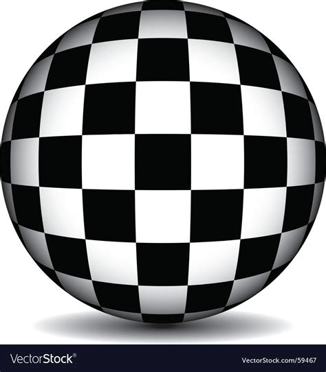 Checkered Sphere Royalty Free Vector Image Vectorstock