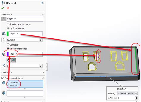 Perfectly Symmetric Solidworks Linear Pattern