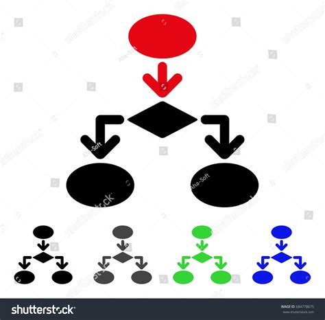 Flowchart Flat Vector Icon Colored Flowchart Stock Vector Royalty Free 684778675 Shutterstock