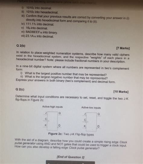 Solved 1 10102 Into Decimal Ii 10102 Into Hexadecimal I