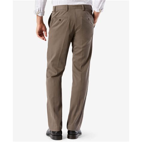 Dockers Mens Easy Classic Fit Khaki Stretch Pants Dark Pebble Size