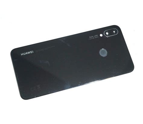 Tapa Trasera Con Huella Y Cristal C Mara Para Huawei P Smart Plus Negra Original