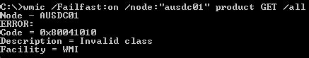 Does Anyone Know How To Fix This WMI Error 0x80041010 Security