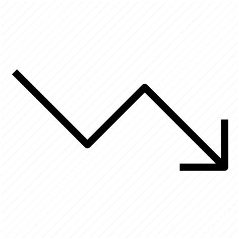 Arrows Outline Zigzag Sign Down Arrow Navigation Icon Download