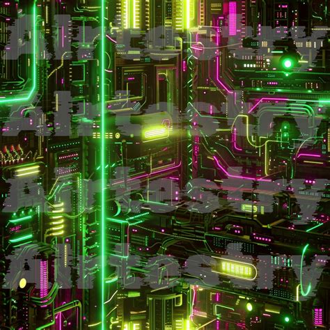 6 Seamless Cyberpunk Patterns Etsy