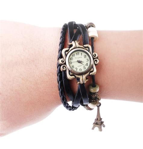 Часовник гривна с айфеловата кула W189 Шапки БГ