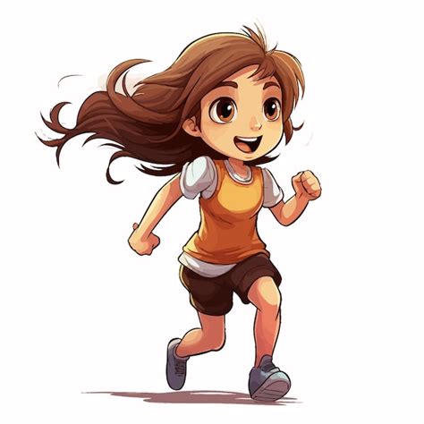 Premium Vector Comic Girl Running