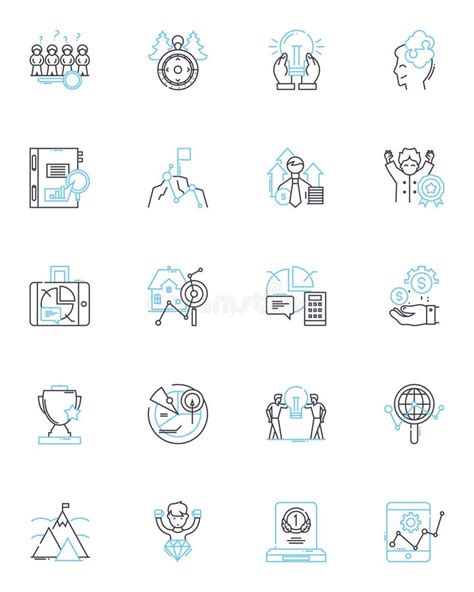 Cost Estimation Linear Icons Set Budgeting Projection Calculation