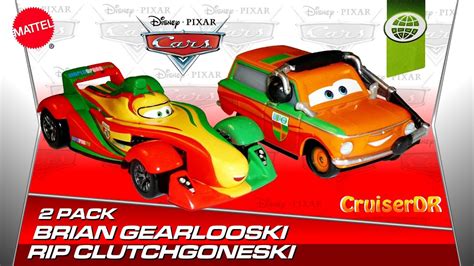 Disney Cars Diecast 2 Pack Rip Clutchgoneski And Brian Gearlooski 1 55