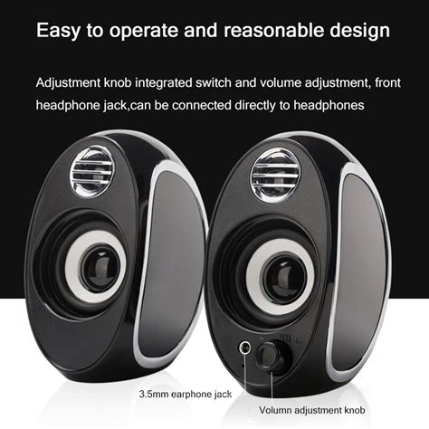 Bass Usb Aux Wired Computer Speakers A Pair W Vicedeal