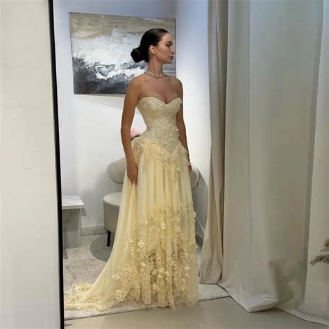 فساتين سهرة نسائية بياقة على شكل قلب أنيقة بدون أكمام على شكل حرف A فساتين حفلات بطول التطهير
