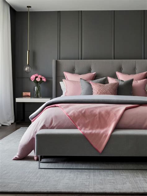 11 Inspiring Grey And Pink Bedroom Ideas On Pinterest