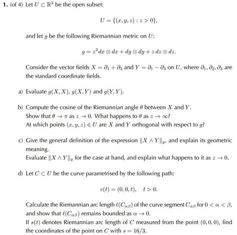 Solved Of Let UR Be The Open Subset Chegg