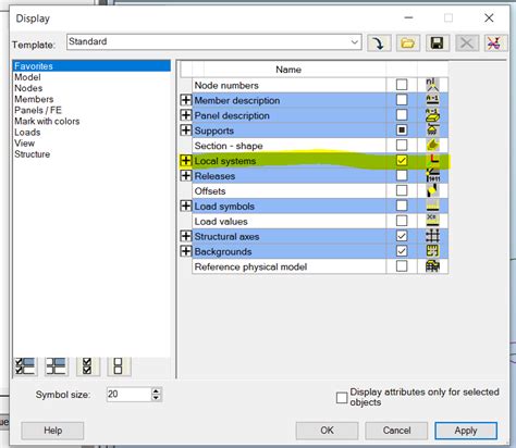 在 Robot Structural Analysis 中用于杆件内力演示的坐标系