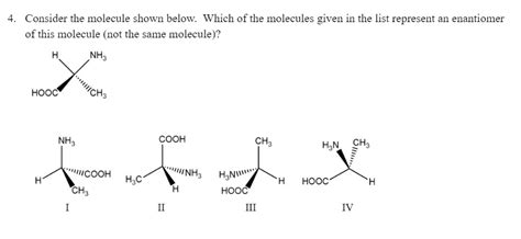 Solved Consider The Molecule Shown Below Which Of The Chegg