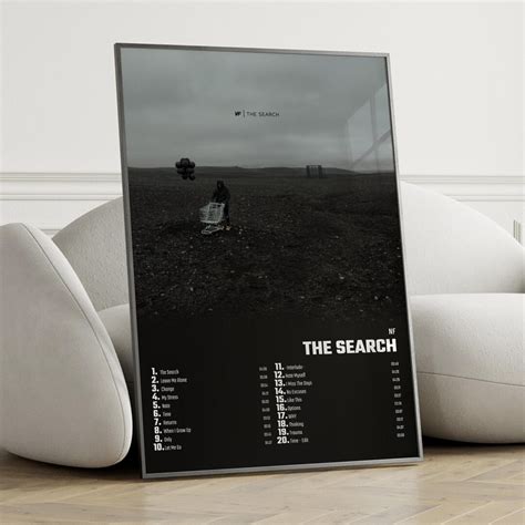 Nf The Search Album Cover Poster Wall Art Nf The Search Etsy