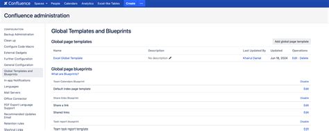 Include Excel Like Spreadsheets In Confluence Page Templates