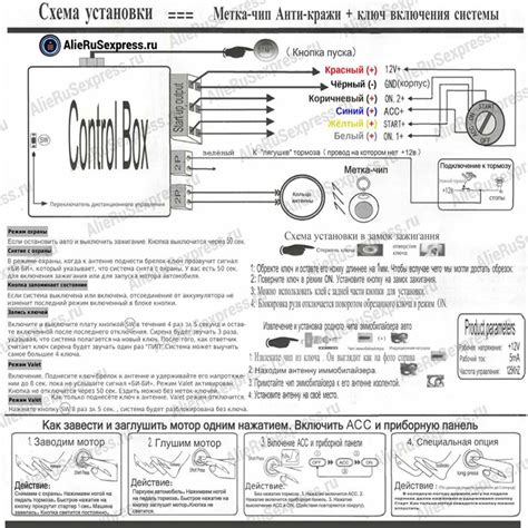 Auto Car Alarm Engine Start Stop With Rfid Lock Grandado