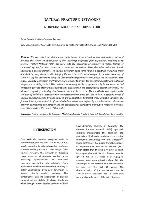 Pdf Natural Fracture Networks