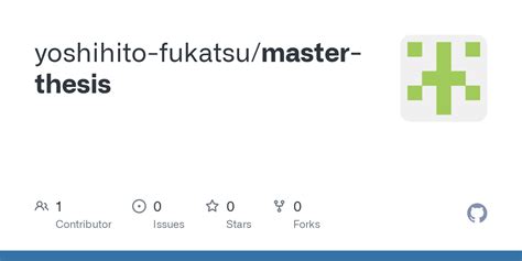 Github Yoshihito Fukatsumaster Thesis