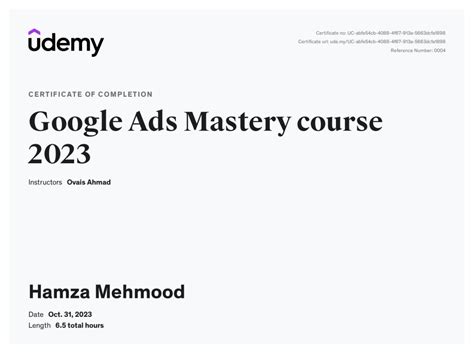 Ovais Ahmad On Linkedin Udemy Course Completion Certificate