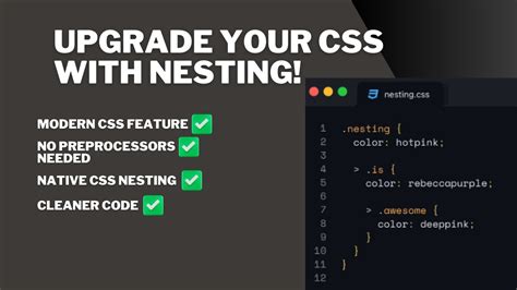 Css Nesting 2025 Write Cleaner And More Organized Styles Youtube