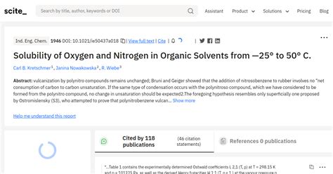 Solubility Of Oxygen And Nitrogen In Organic Solvents From —25° To 50° C