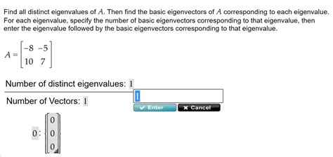 Solved Find All Distinct Eigenvalues Of A Then Find The Chegg Com