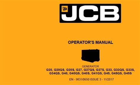 Jcb G20 G20qs G20s G27 G27qs G27s G33 G33qs G33s G34qs G40