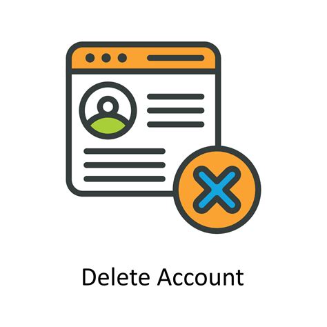Delete Account Vector Fill Outline Icons Simple Stock Illustration Stock 23229733 Vector Art At