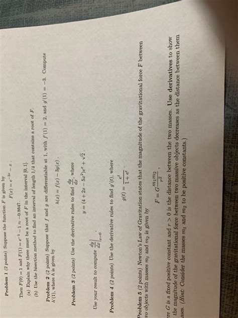 Solved Problem 1 2 Points Suppose The Function F Is Given