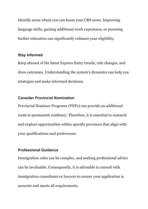 Canada Express Entry — Eligibility Requirements Latest Drawpdf