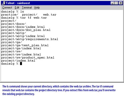 Extracting Files From Archive Tar Xvf