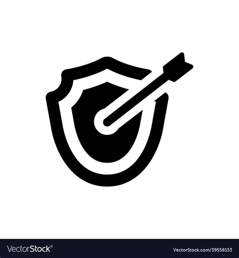 Arrow Shield Icon Royalty Free Vector Image Vectorstock