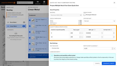Multi Component Linear Nesting