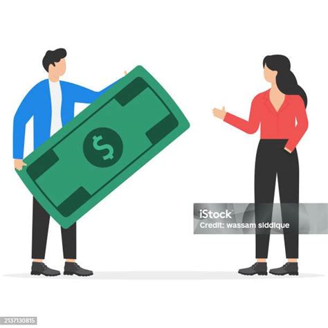 직업 급여 노동 노동자를 위한 사람과 돈 개념 비즈니스 벡터 일러스트 레이 션 2명에 대한 스톡 벡터 아트 및 기타 이미지 2명 감독 개념 Istock