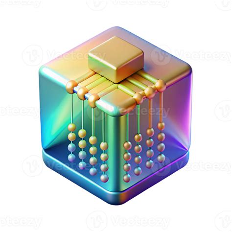 Extraordinary Creative A Single Levitating Holographic Data Cube Emitting Streams Of Binary