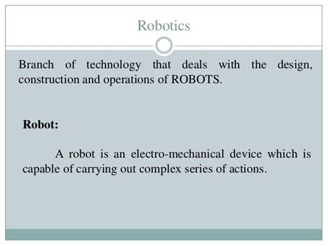 Robotics And Embedded System