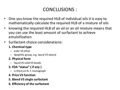 Determining Hlb Value