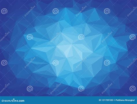 Abstract Blue Light Triangle 3d Low Polygon Background Texture Vector Stock Vector