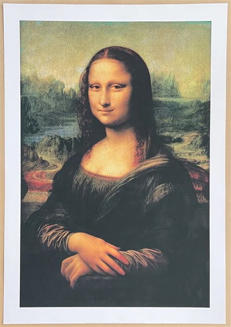Leonardo Da Vinci Exhibition Poster Mona Lisa Female Portrait