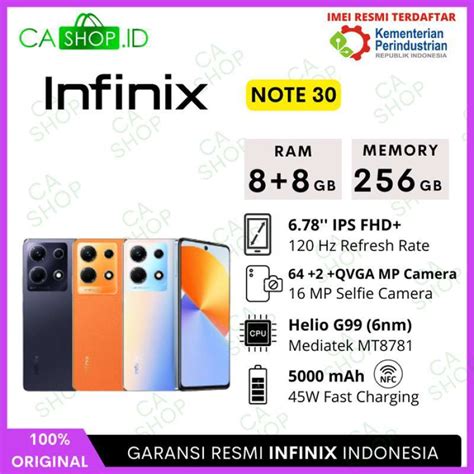 Jual Infinix Note Gb Gb G New Original Garansi Resmi Di Seller Cashop Id