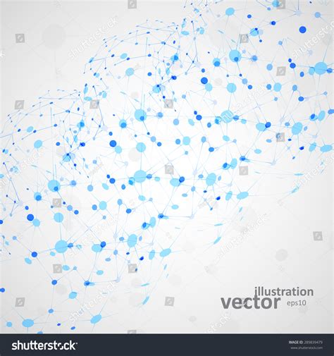 Molecular Structure Network Connection Abstract Vector Stock Vector