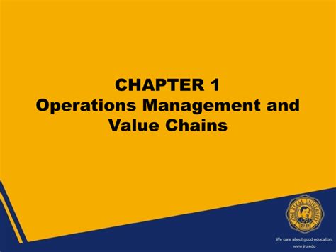 Operations Management And Value Chains Presentation