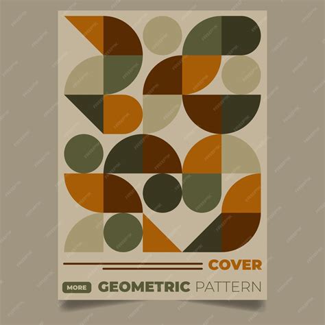 Premium Vector Cover Abstract Geometric Shape Cicrle Tringular And Square Pattern