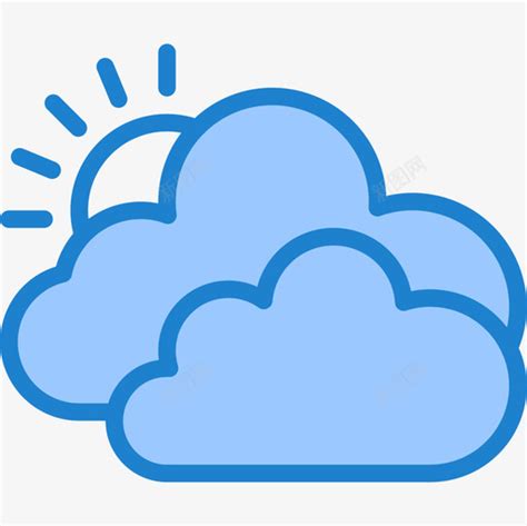 天气多云图标天气图标大山谷图库